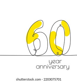 60 Year Anniversary Vector Illustration 60th Stock Vector (Royalty Free ...
