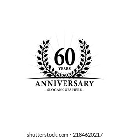 60 Years Anniversary Logo Vector Illustration Stock Vector (Royalty ...