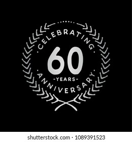60 Years Design Template 60th Vector Stock Vector (Royalty Free ...