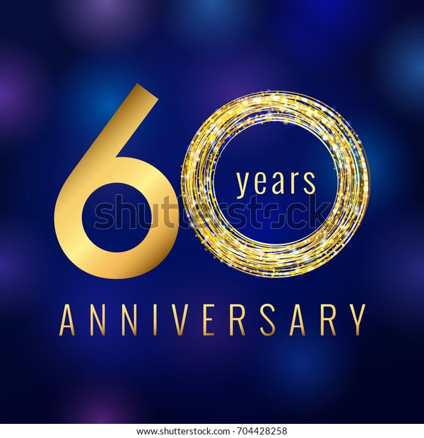 60 Years Old Luxurious Numbers Congratulations Stock Vector (Royalty ...