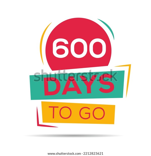 600 Days Countdown Left Vector Illustration Stock Vector (Royalty Free ...