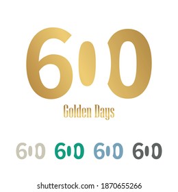 600 Number Golden Logo Vector 600 Stock Vector (Royalty Free ...