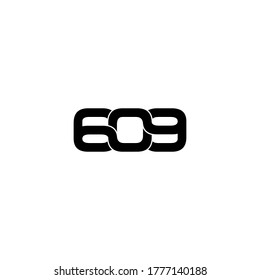 609 Letter Original Monogram Logo Design Stock Vector (Royalty Free ...