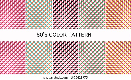 60s Design Colour Pattern Design Stock Vector (Royalty Free) 1975421975 ...