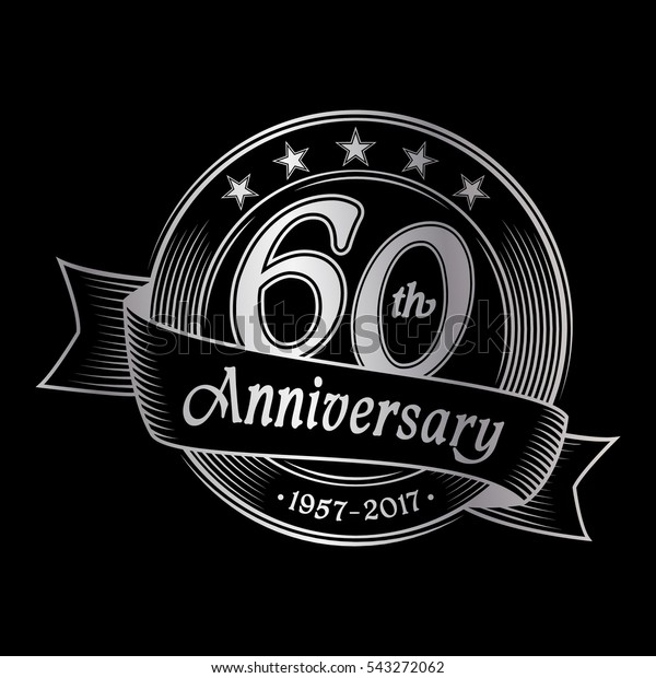60th Anniversary Design Template Vector Illustration Stock Vector ...