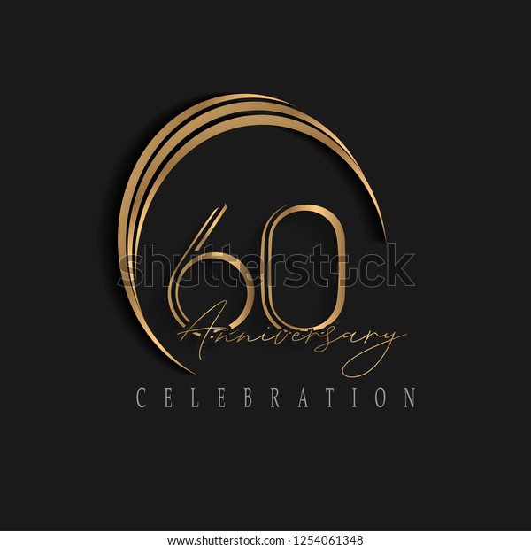 60th Anniversary Design Templates Vector Illustrations Stock Vector ...
