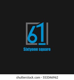 61 Number Logo Design Vector Element: vector de stock (libre de ...