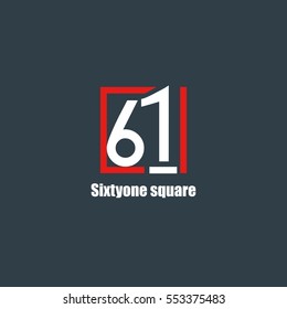 61 Number Logo Design Vector Element: vector de stock (libre de ...