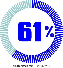 61 Percentage Round Pie Chart Economy Stock Vector (Royalty Free ...