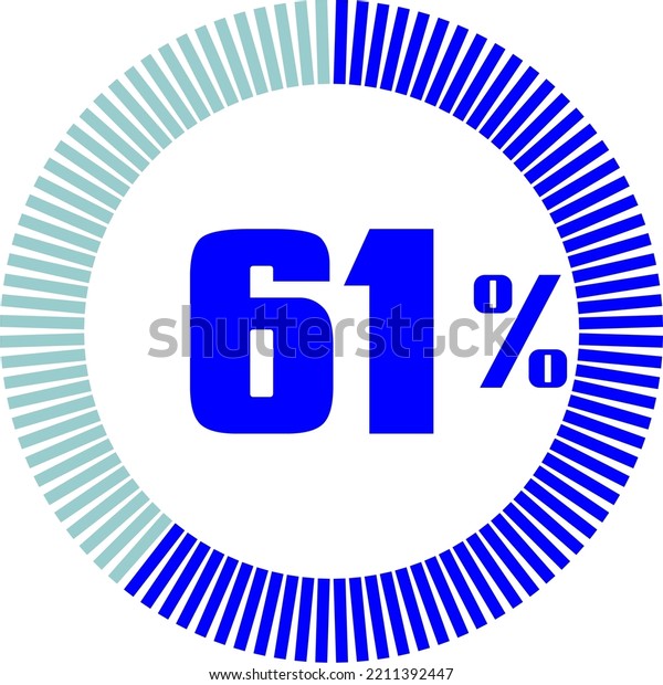 61 Percentage Round Pie Chart Economy Stock Vector (Royalty Free ...