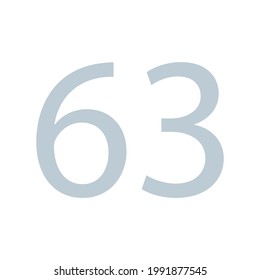 63 Number Simple Clip Art Vector Stock Vector (Royalty Free) 1991877545 ...