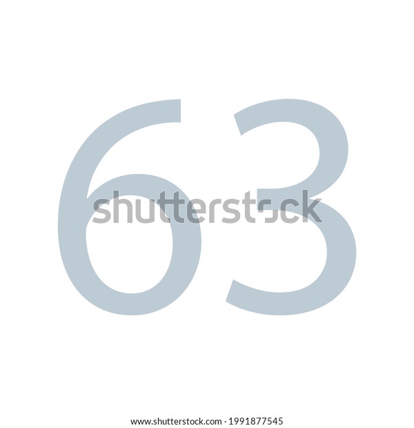 63 Number Simple Clip Art Vector Stock Vector (Royalty Free) 1991877545 ...