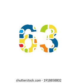63 Puzzle Number Illustration Vector Eps10 Stock Vector (Royalty Free ...