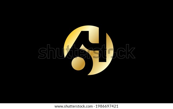 64 Circle Gold Negative Space Number Stock Vector (Royalty Free ...