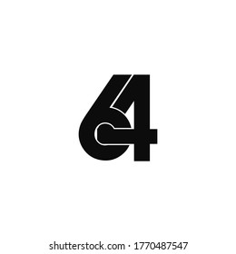 64 Letter Original Monogram Logo Design Stock Vector (Royalty Free ...