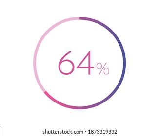 64 Percent Circle Chart Symbol 64 Stock Vector (Royalty Free ...