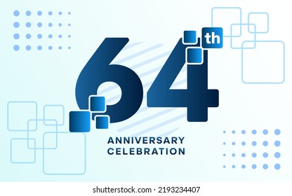 64th Anniversary Celebration Logotype Anniversary Celebration Stock ...