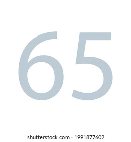 65 Number Simple Clip Art Vector Stock Vector (Royalty Free) 1991877602 ...
