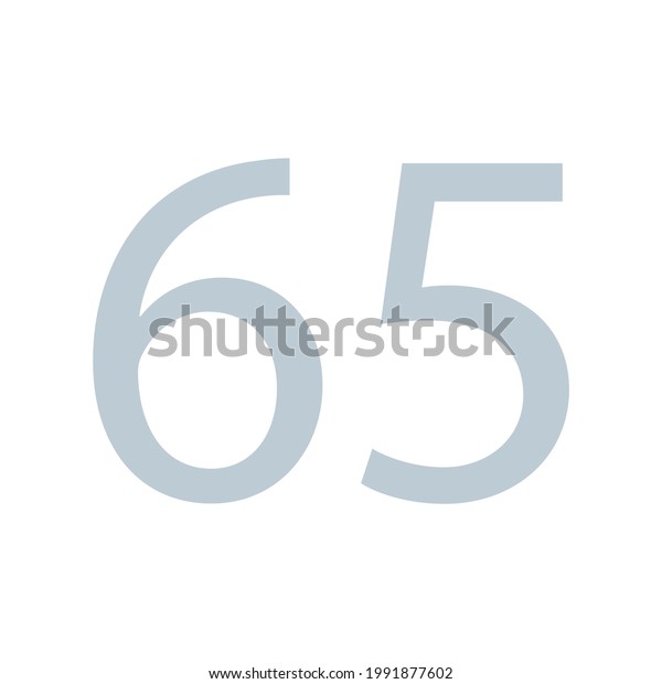 65 숫자 단순 클립 아트 벡터 스톡 벡터(로열티 프리) 1991877602 | Shutterstock