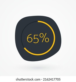 65 Percent Chart Vector Percentage Infographic Stock Vector (Royalty ...