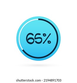65 Percent Chart Vector Percentage Infographic Stock Vector (Royalty ...
