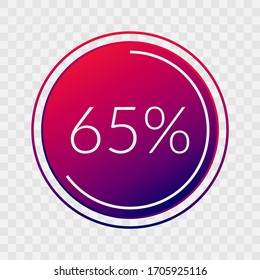 65 Percent Circle Chart Isolated Symbol Stock Vector (Royalty Free ...