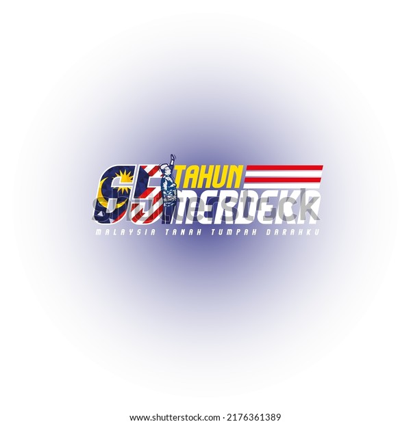 65 Tahun Merdeka Means 65th Malaysia: vetor stock (livre de direitos ...