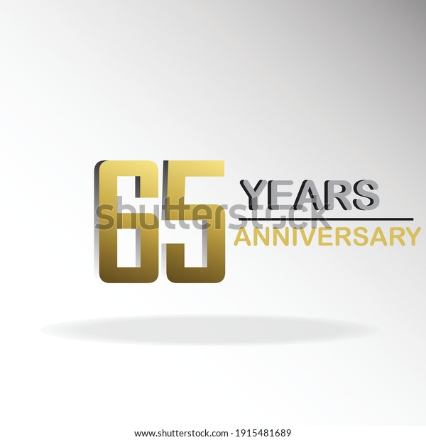 65 Year Anniversary Logo Vector Template Stock Vector (Royalty Free ...
