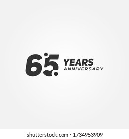 65 Years Anniversary Vector Design Stock Vector (Royalty Free ...