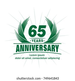 65 Years Design Template Anniversary Vector: เวกเตอร์สต็อก (ปลอดค่า ...