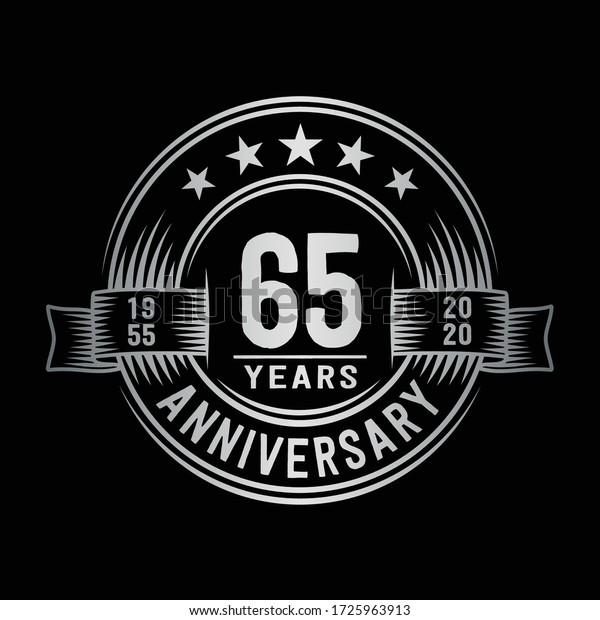 65 Years Logo Design Template 65th Stock Vector (Royalty Free ...