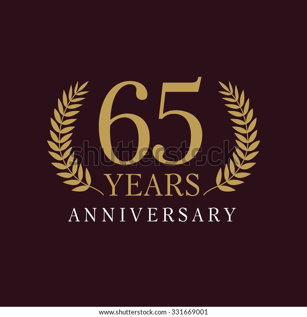 65 Years Old Luxurious Numbers Congratulations Stock Vector (Royalty ...