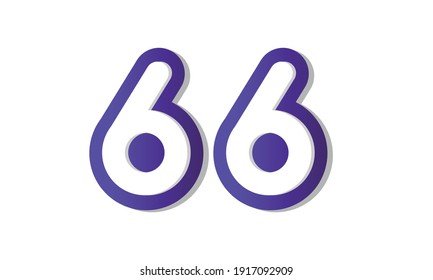 66 Cool Modern Purple 3d Number Stock Vector (Royalty Free) 1917092909 ...