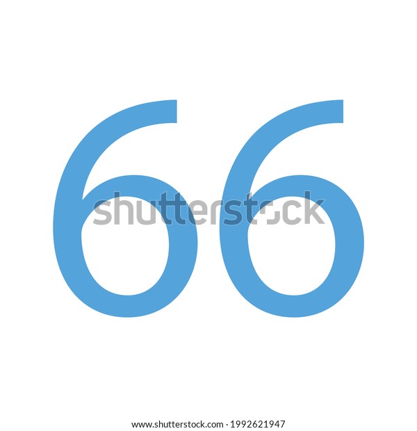 66 Number Simple Clip Art Vector Stock Vector (Royalty Free) 1992621947 ...