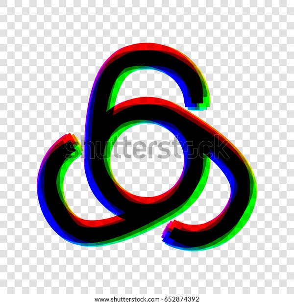 666 Sign Vector Black Icon Redgreenblue Stock Vector (Royalty Free ...