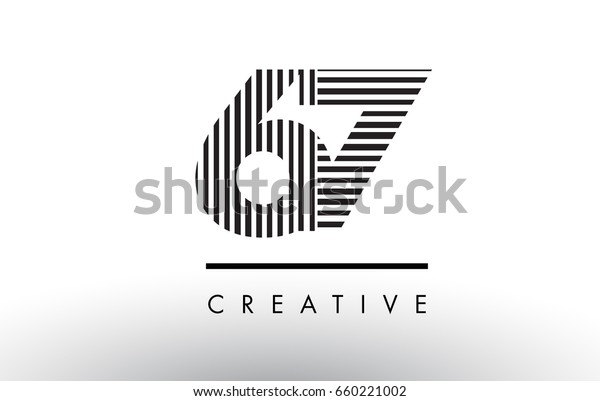 67 Black White Number Logo Design Stock Vector (Royalty Free) 660221002 ...