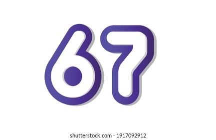 67 Cool Modern Purple 3d Number Stock Vector (Royalty Free) 1917092912 ...