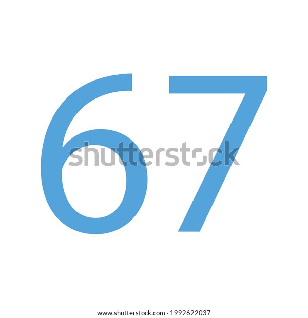 67 Number Simple Clip Art Vector Stock Vector (Royalty Free) 1992622037