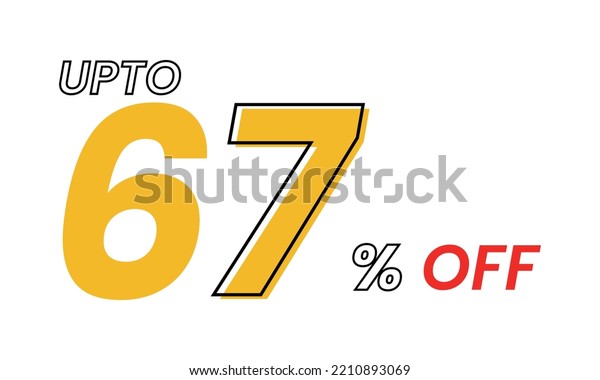 67 Percent Vector Template Upto 67 Stock Vector (Royalty Free ...
