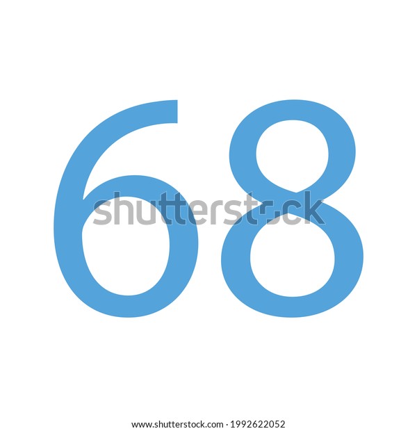 68 Number Simple Clip Art Vector Stock Vector (Royalty Free) 1992622052 ...