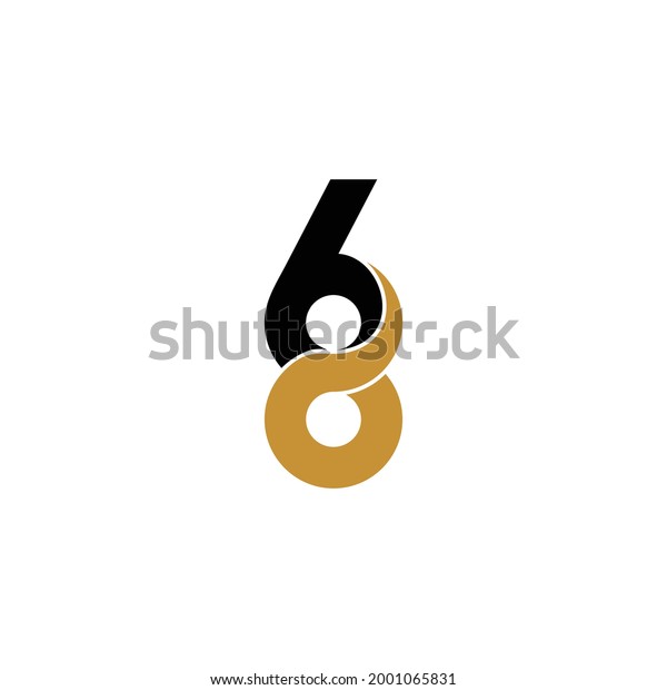68 Symbol Number 68 68 Simple Stock Vector (Royalty Free) 2001065831 ...
