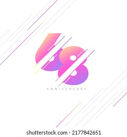 68th Anniversary Logo Design Number 68 Stock Vector (Royalty Free ...