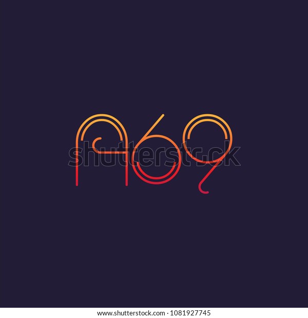 69 Letter Number Logo Icon Vector Stock Vector (Royalty Free ...