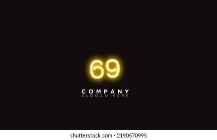 69 Neon Number Monogram Logo Stock Vector (Royalty Free) 2190570995 ...