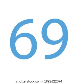 69 Number Simple Clip Art Vector Stock Vector (Royalty Free) 1992622094 ...
