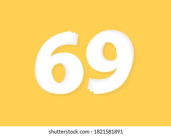 69 Number Vector Modern Layers Design Stock Vector (Royalty Free ...