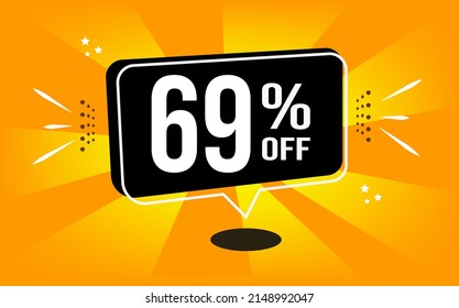 69 Off Orange Banner Black Balloon Stock Vector (Royalty Free ...