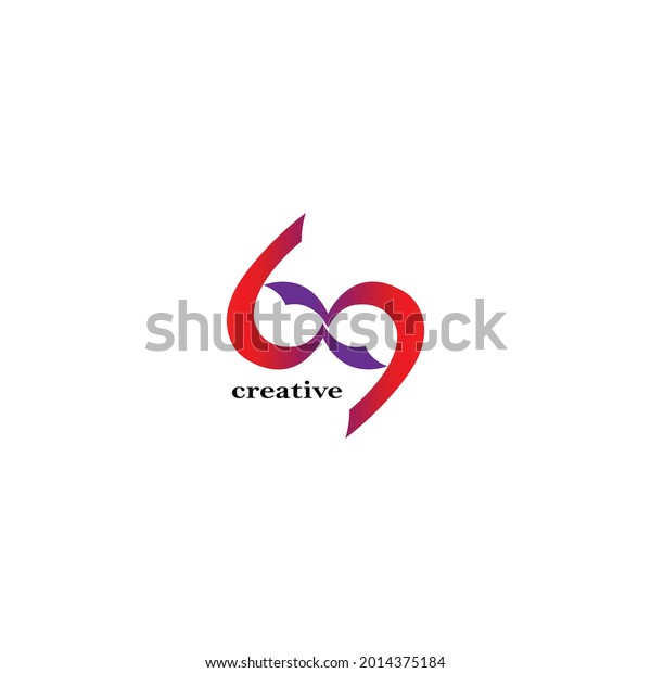 69 símbolo Número 69 o 69: vector de stock (libre de regalías ...
