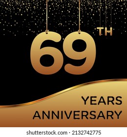 69th Years Anniversary Vector Design Anniversary Stock Vector (Royalty ...