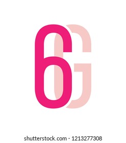6g Logo Design: vector de stock (libre de regalías) 1213277308 ...